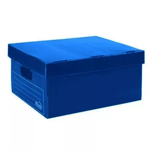 CAJA PLAST. PLANA AZUL 455X355X255